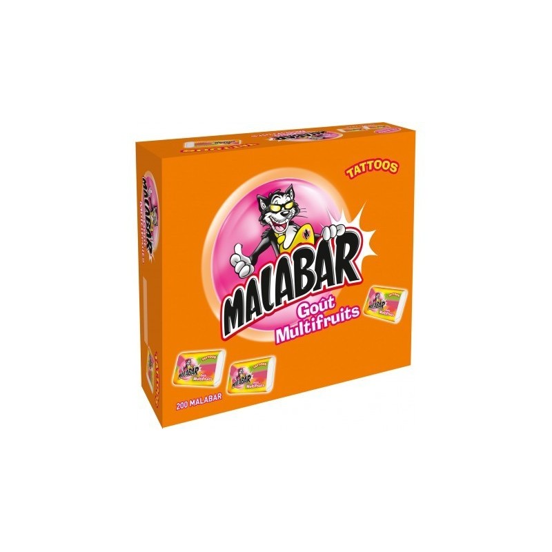 Malabar Multifruits, boite de 200 - HELLOCANDY