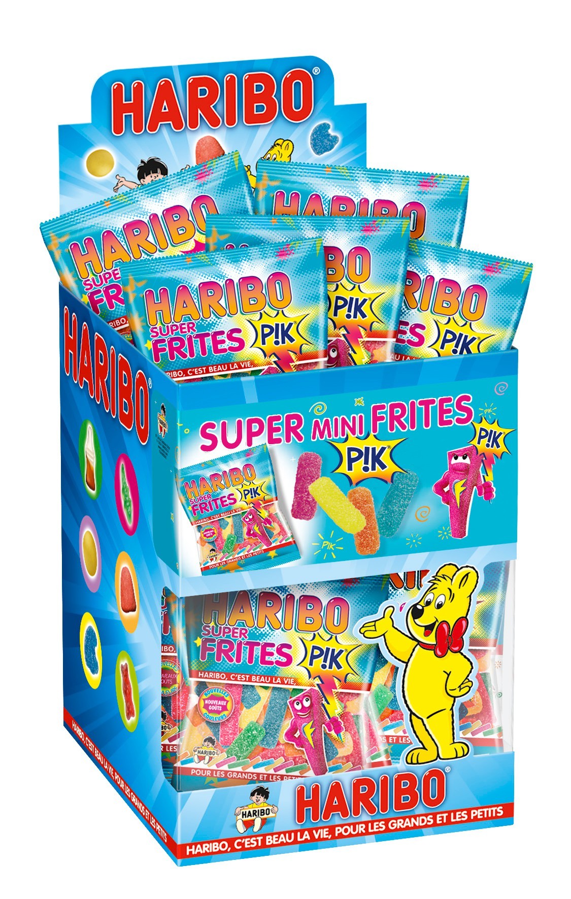SUPER FRITES PIK 40 gr, 30 SACHETS HARIBO - HELLOCANDY